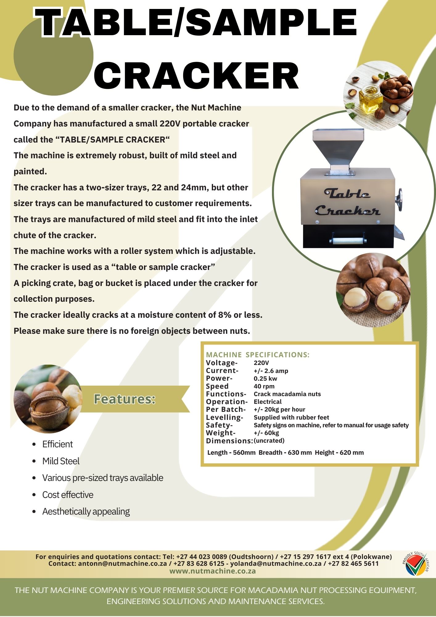 Table / Sample Cracker | The Nut Machine Company